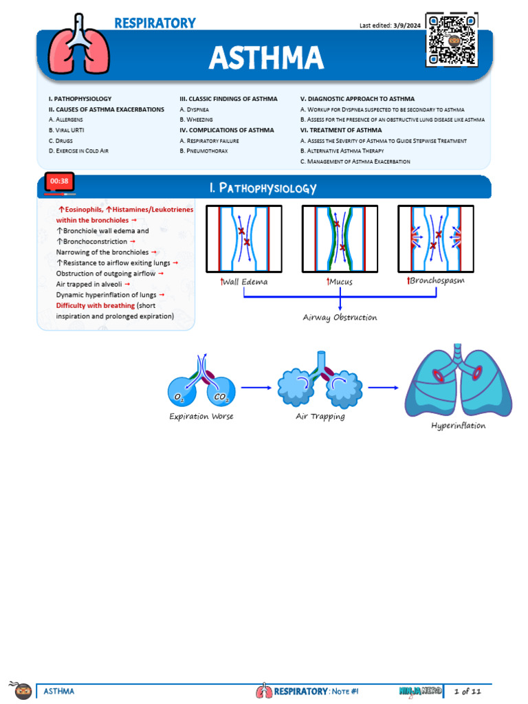 1 - Asthma (Notes) | PDF