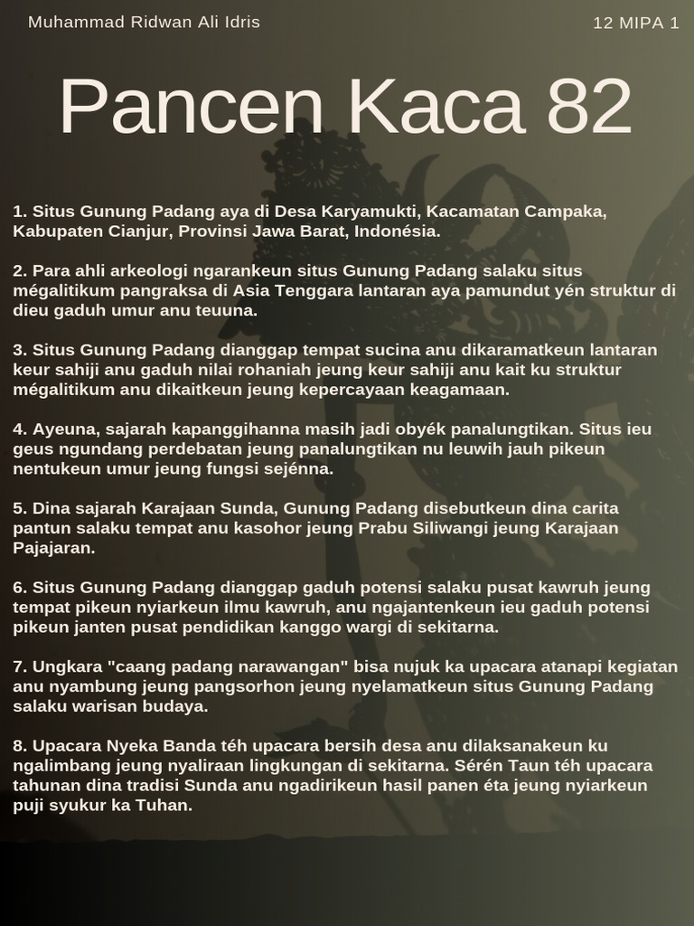 Pancen 82 M Ridwan 12 Mipa 1 | PDF
