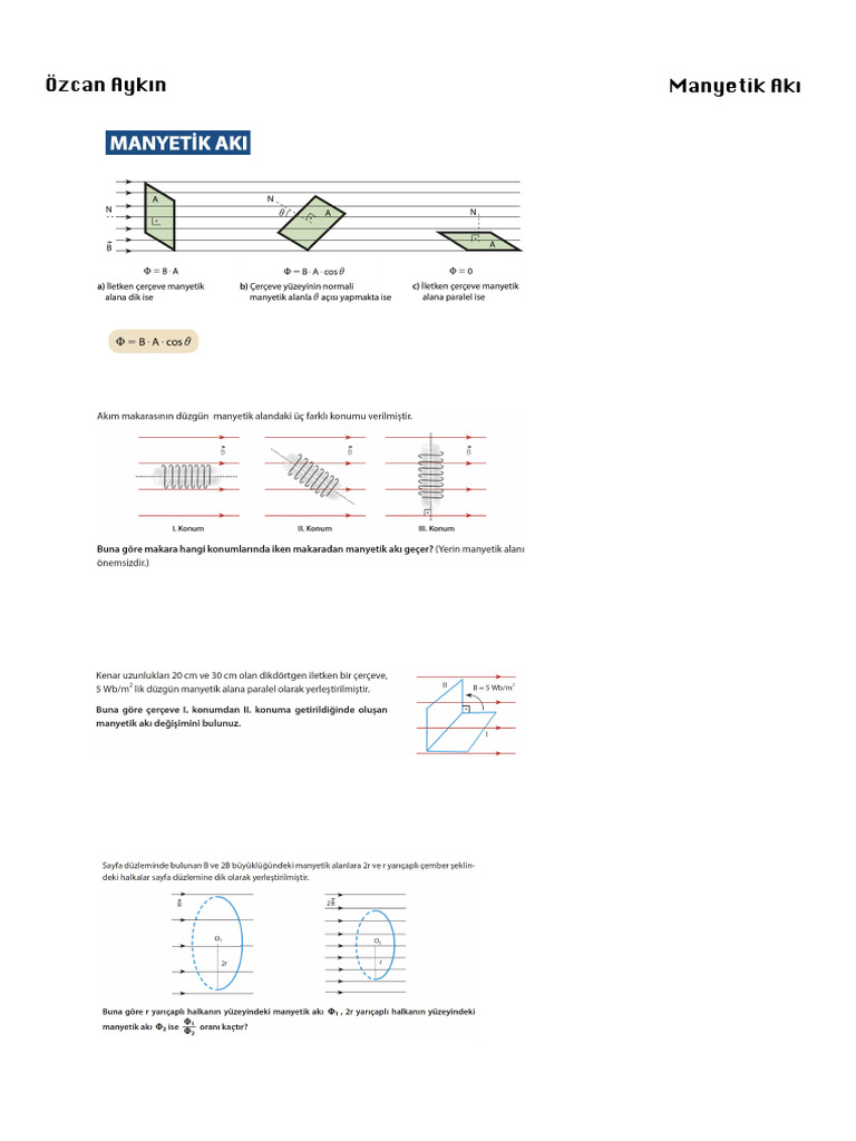 Manyetik Akı | PDF