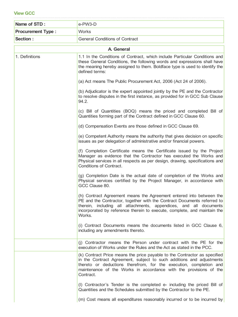 Section3_General Conditions of Contract | PDF