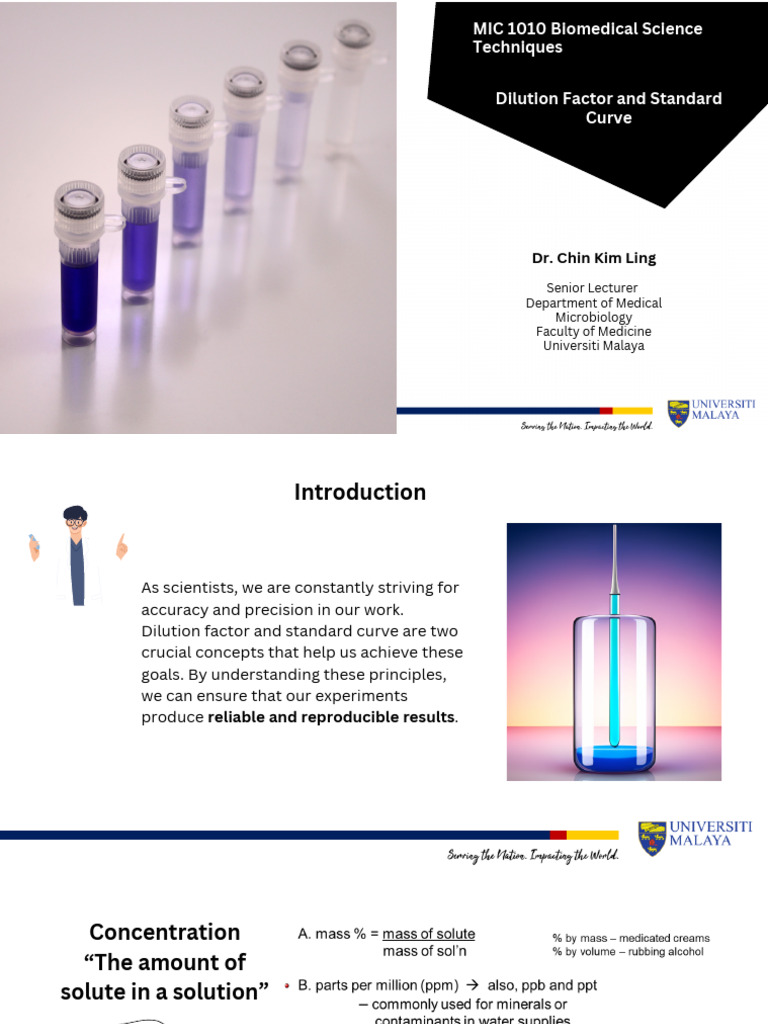 (5) Dilution Factor and Std Curve | PDF