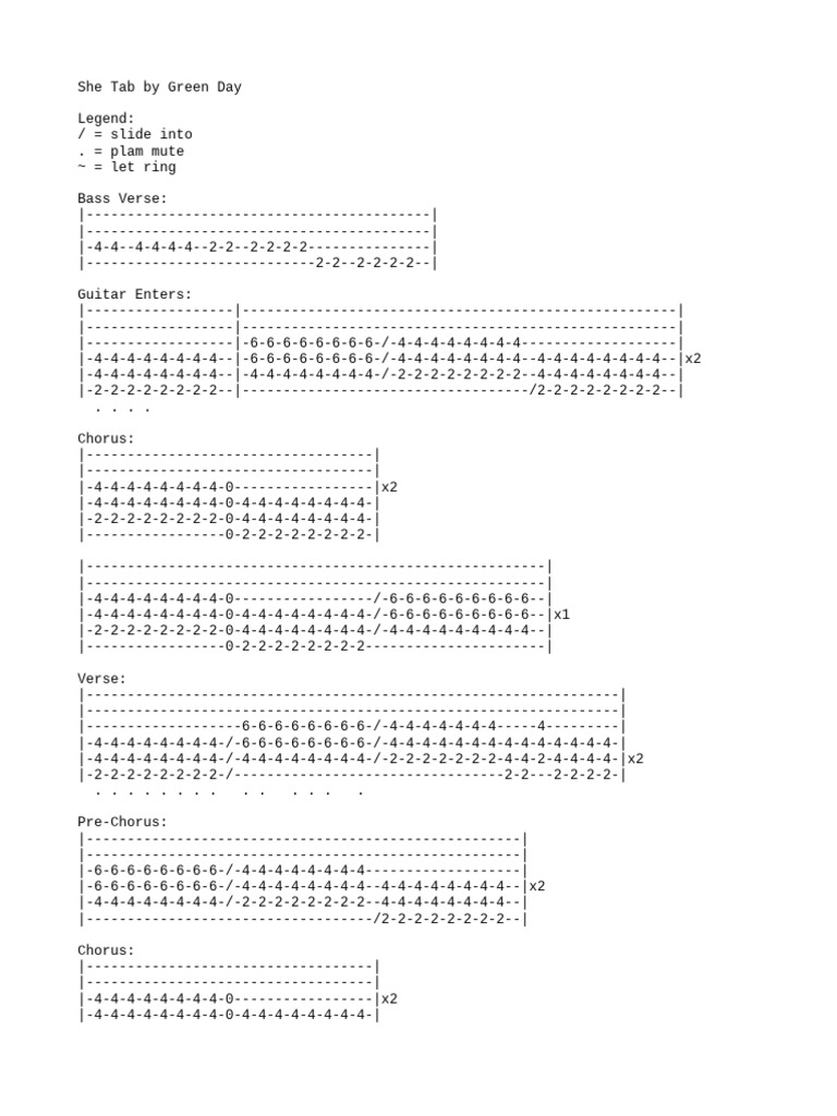 She Green Day | PDF