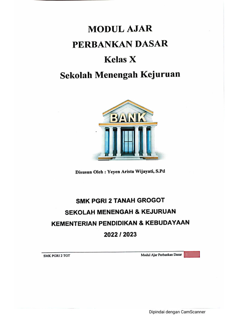 Modul Ajar Perbankan Dasar | PDF