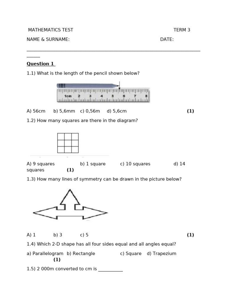 gr6 test | PDF