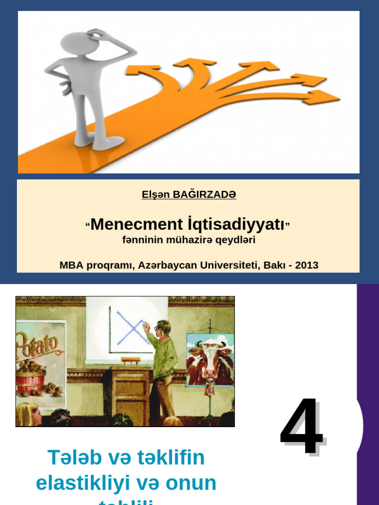 4 Teleb Ve Teklifin Elastikliyi Ve Onun Tehlili | PDF