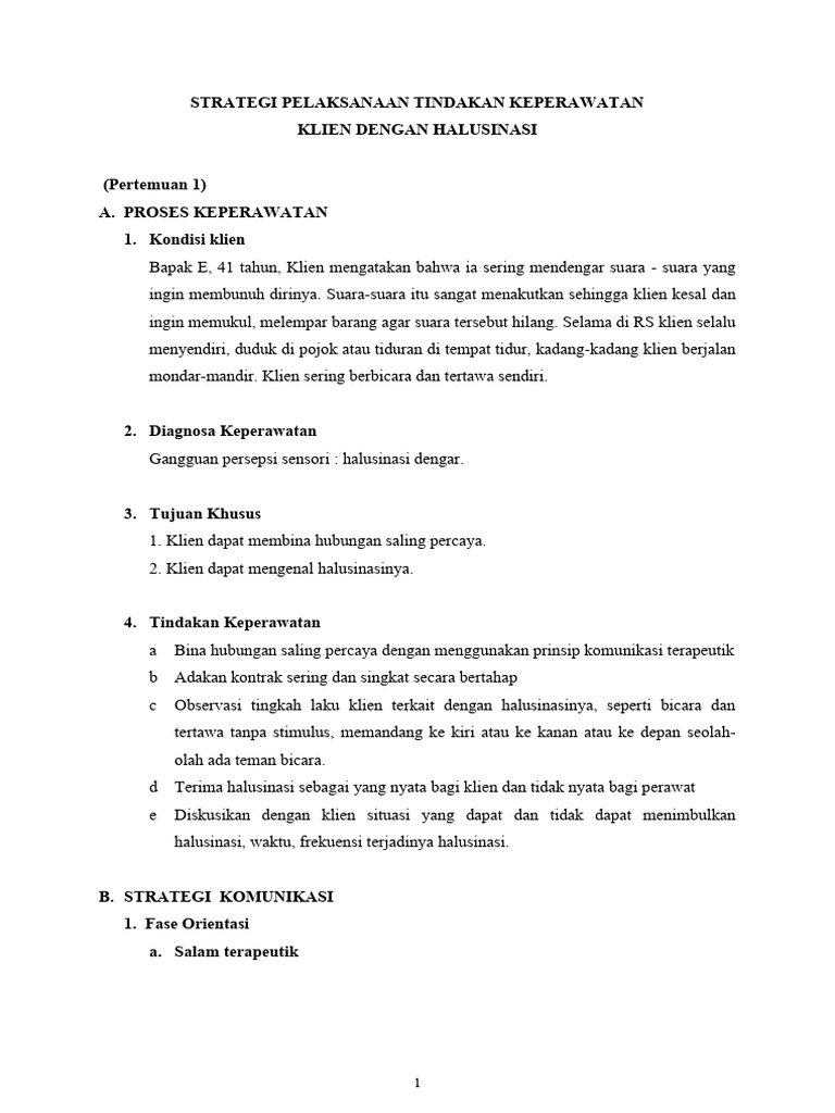 SP Halusinasi | PDF