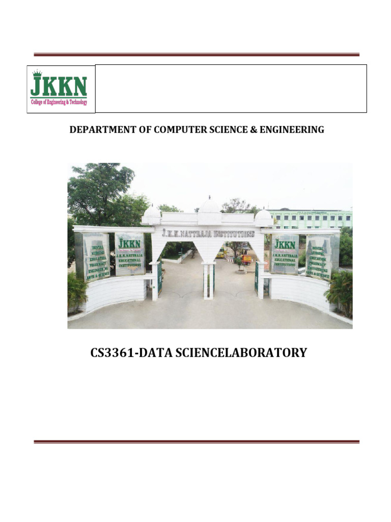 CS3361 FDS Manual | PDF