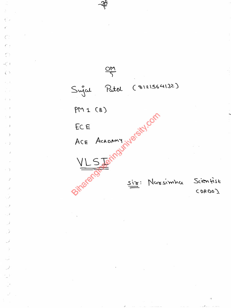 VLSI EE NOTES | PDF VLSI EE NOTES | PDF