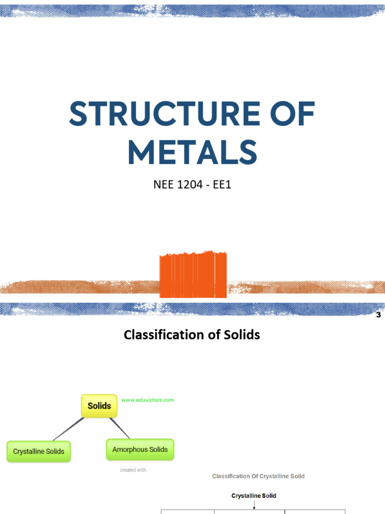 Structure of Metals and Ceramics | PDF