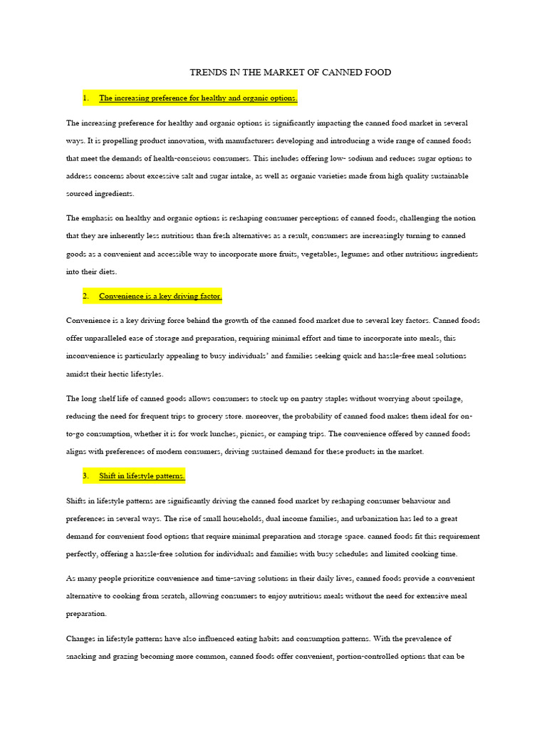 Trends in The Market | PDF
