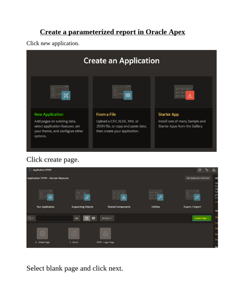 Create A Parameterized Report in Oracle Apex | PDF
