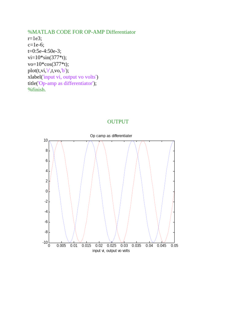 Matlab Code For Op | PDF