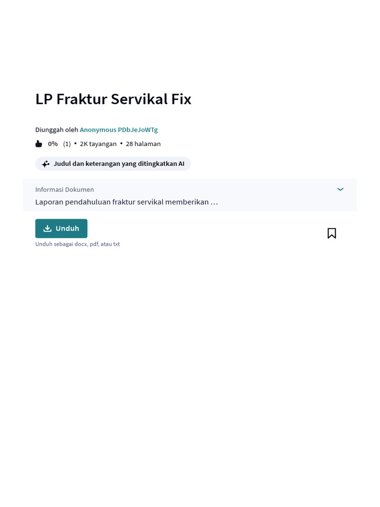 LP Fraktur Servikal Fix - PDF | PDF
