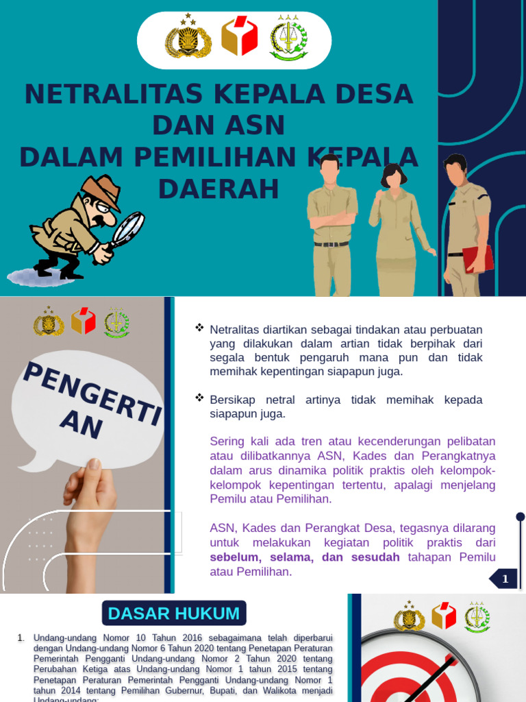 Edit Materi Netralitas ASN Dan Kades 13 September 2024 | PDF