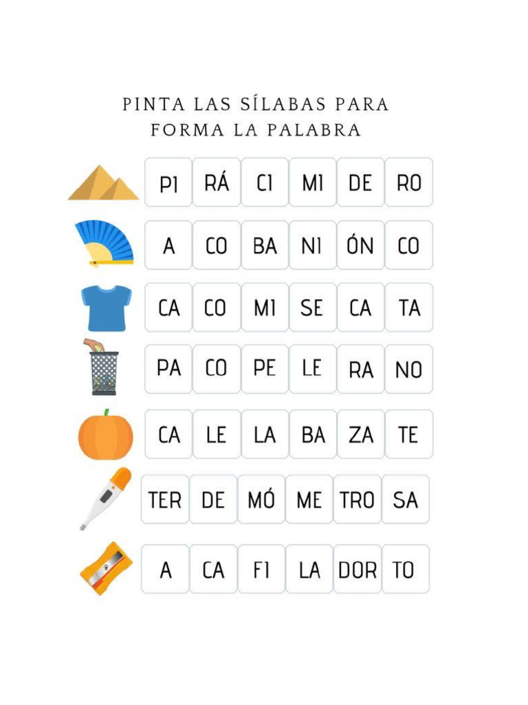 Colorea Silabas | PDF