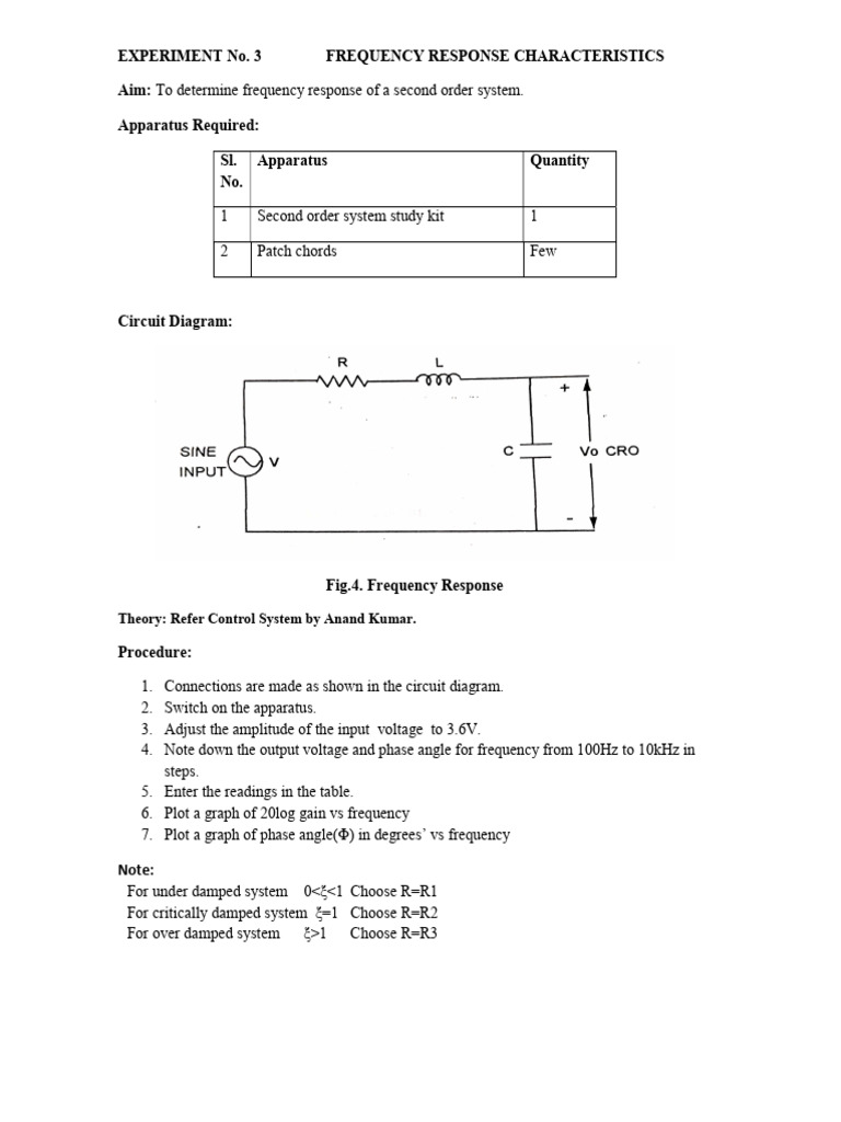 Experiment No.3 - Control Systems Lab | PDF