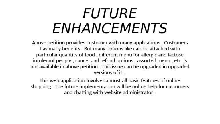 Cs Project (Future Enhancement) | PDF
