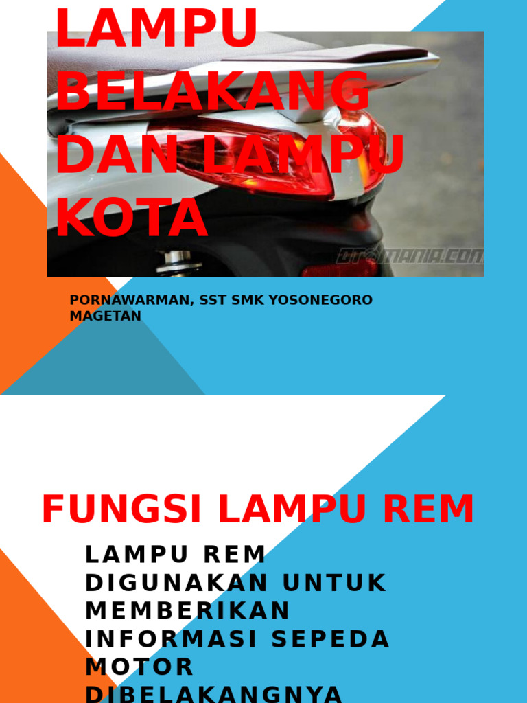 Pornawarman, SST - Lampu Rem | PDF | Vehicle Industry | Automotive Technologies