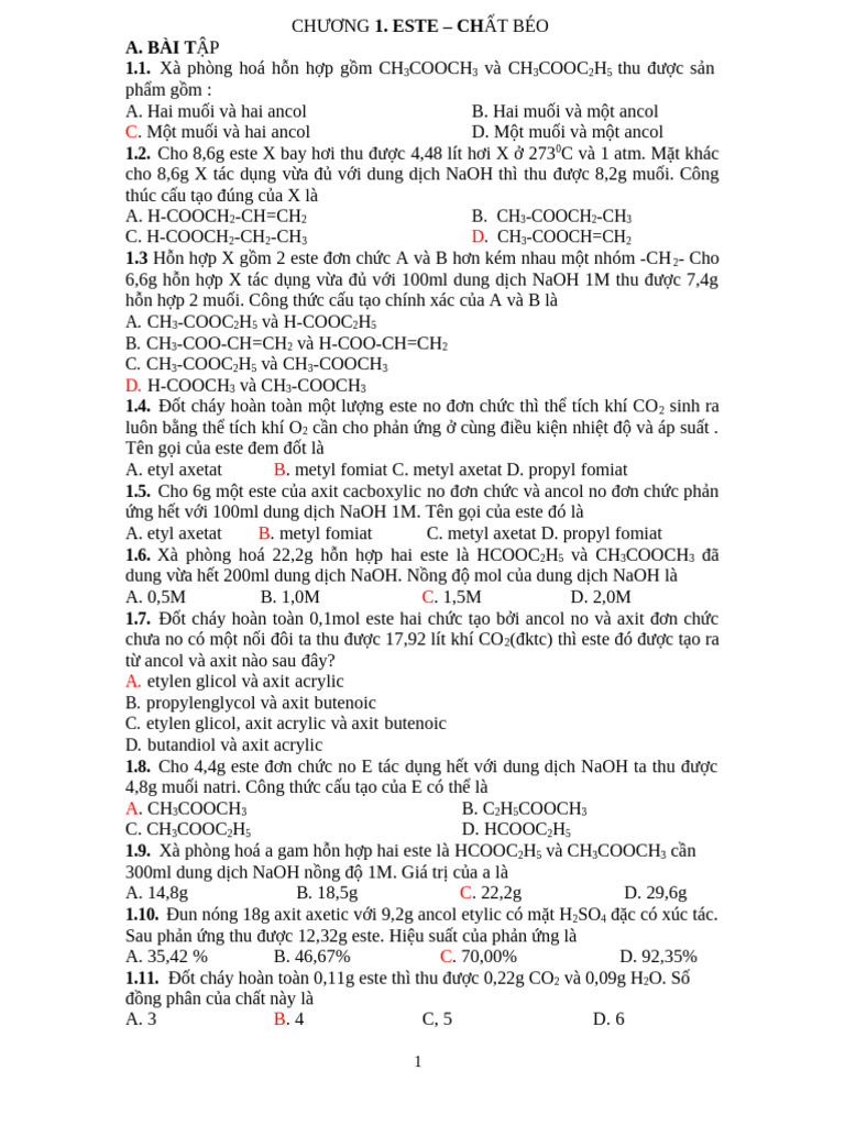 Ôn Chương Este Lipit | PDF