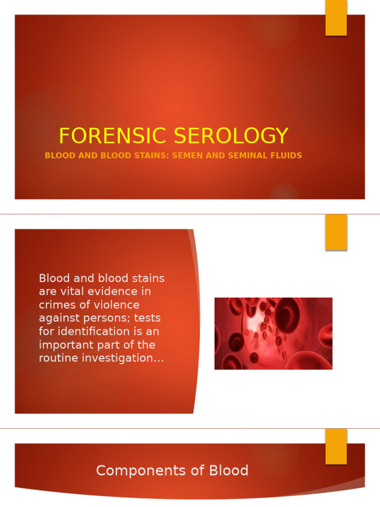 Forensic Serology 1 | PDF