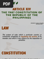 THE 1987 CONSTITUTION OF THE REPUBLIC OF THE PHILIPPINES - ARTICLE XIV ...