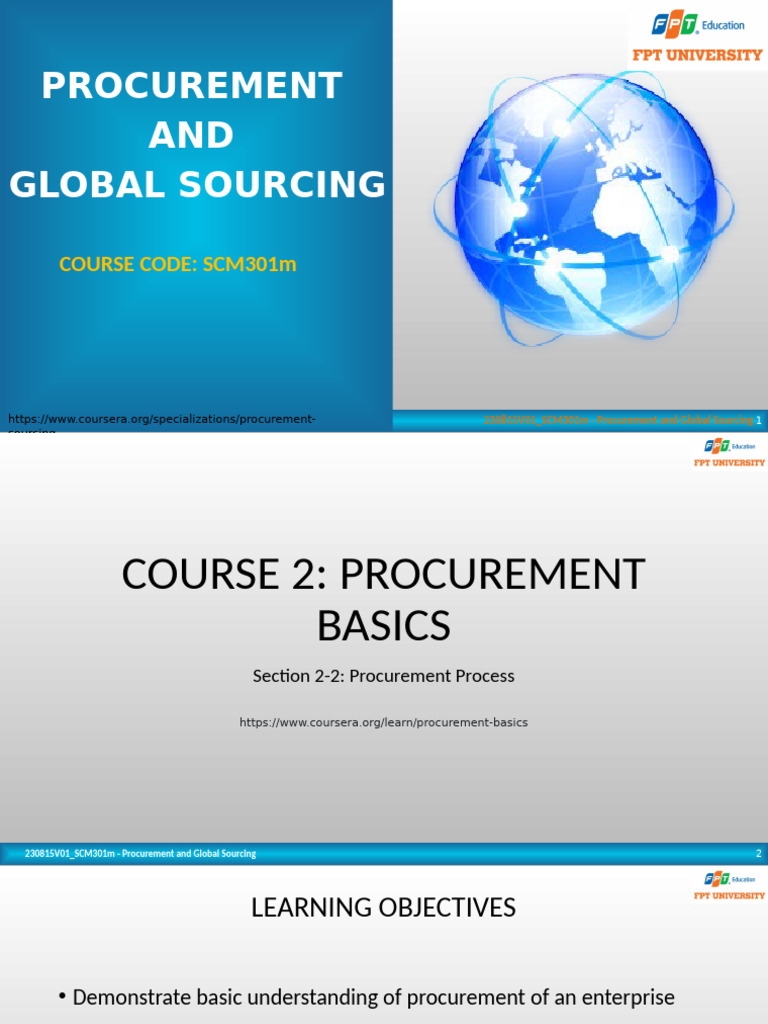 2.2 - SCM301m - Procurement Process | PDF | Procurement | Receipt