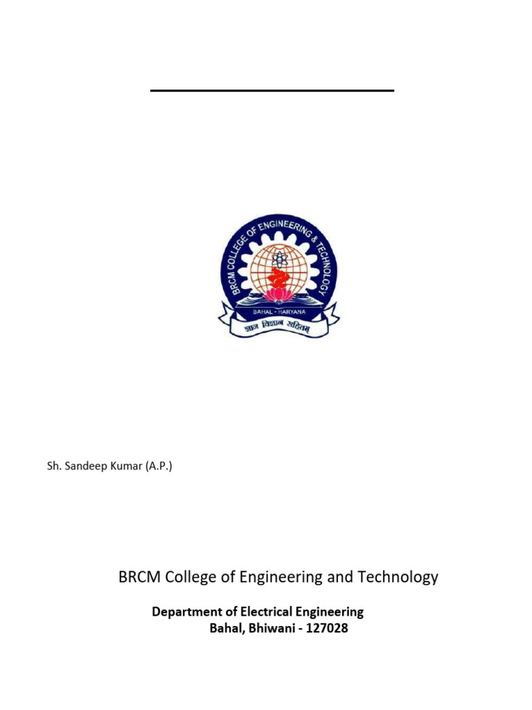 Control System Lab: BRCM College of Engineering and Technology | PDF