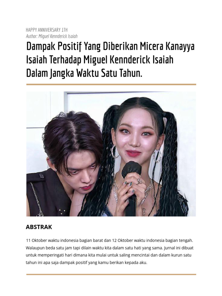 Jurnal Happy Anniversary 1th | PDF | Self-Improvement