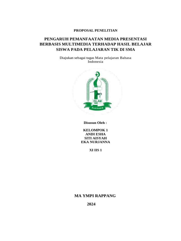 Proposal Penelitian | PDF