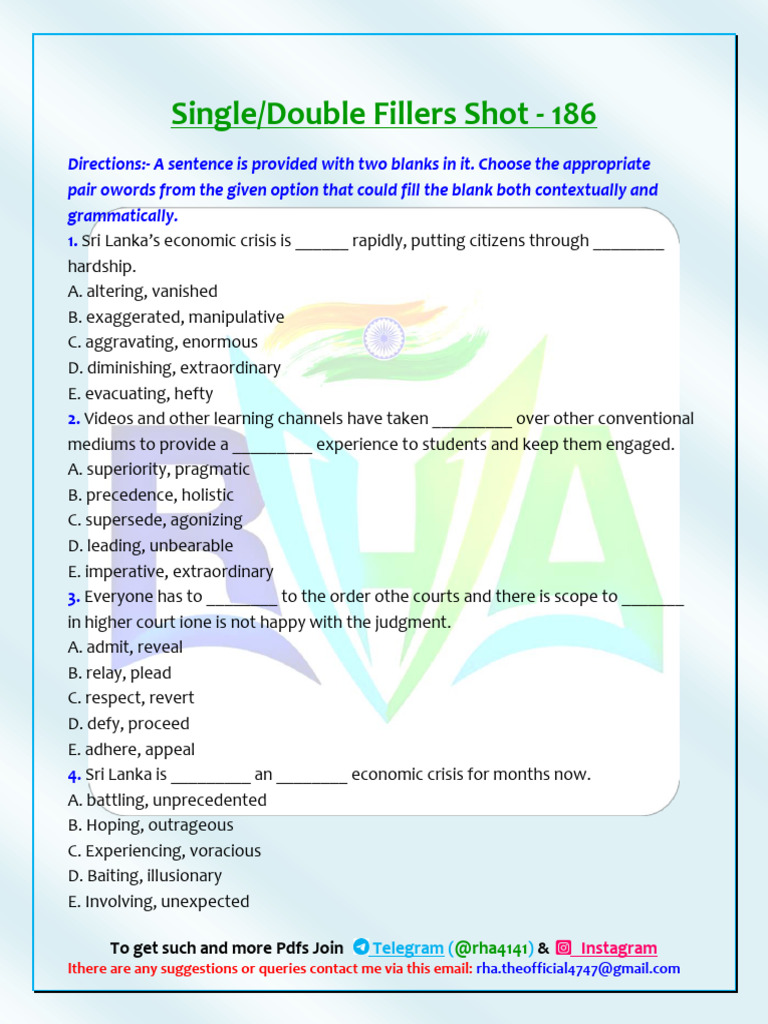 Single-Double Fillers Shot - 186 | PDF