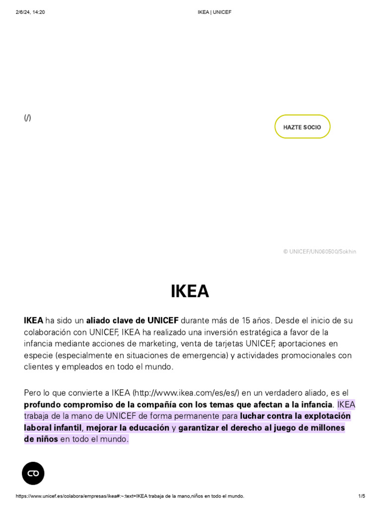 Ikea - Unicef | PDF