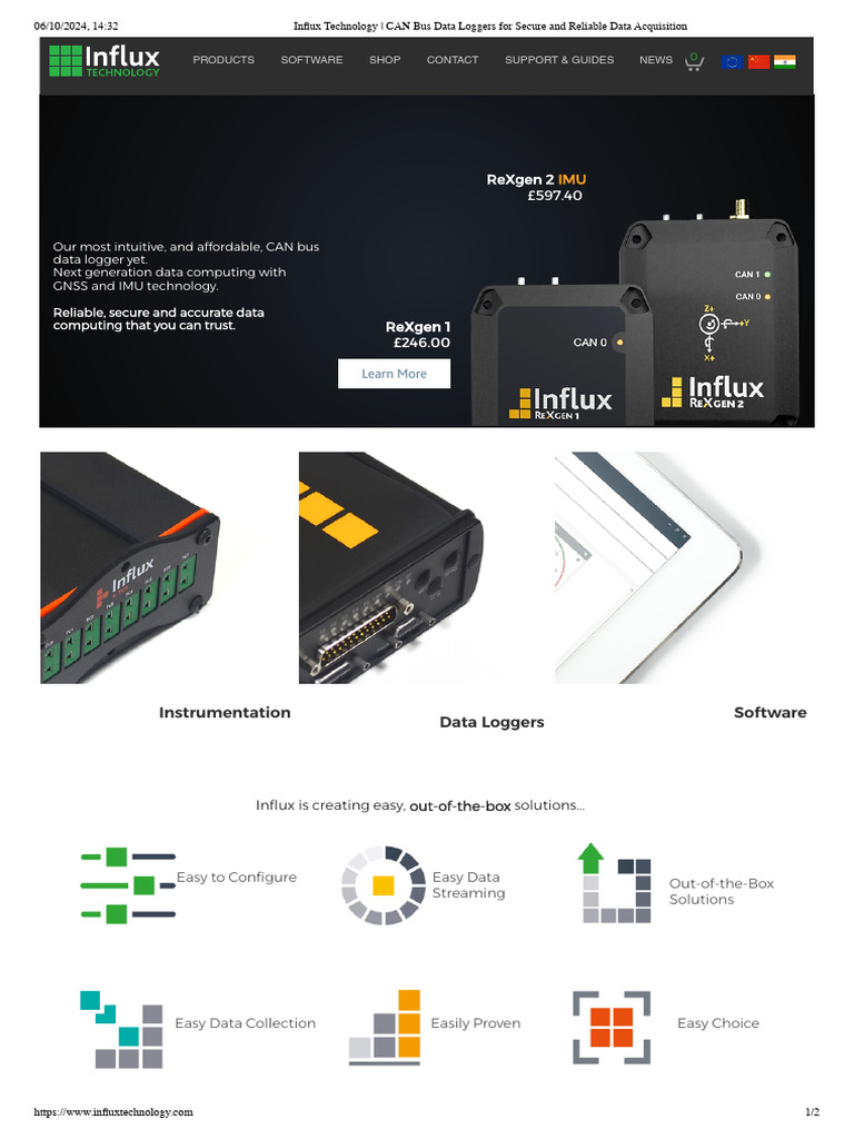 Influx Technology _ CAN Bus Data Loggers for Secure and Reliable Data Acquisition | PDF