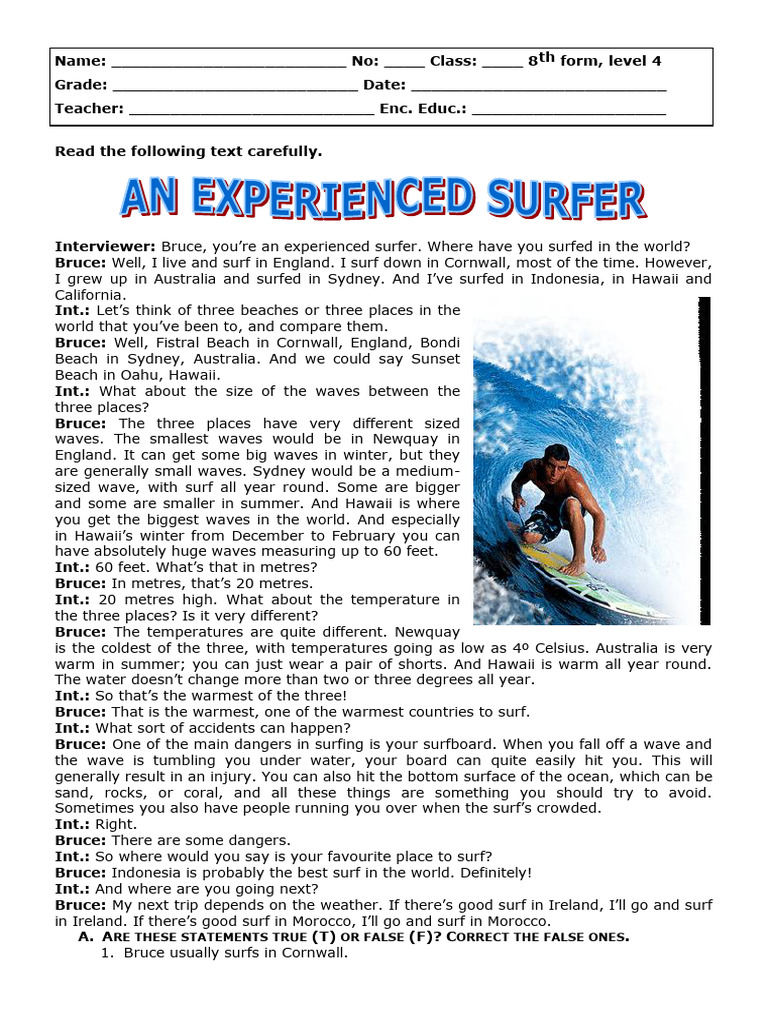 Surfer Form 2 | PDF