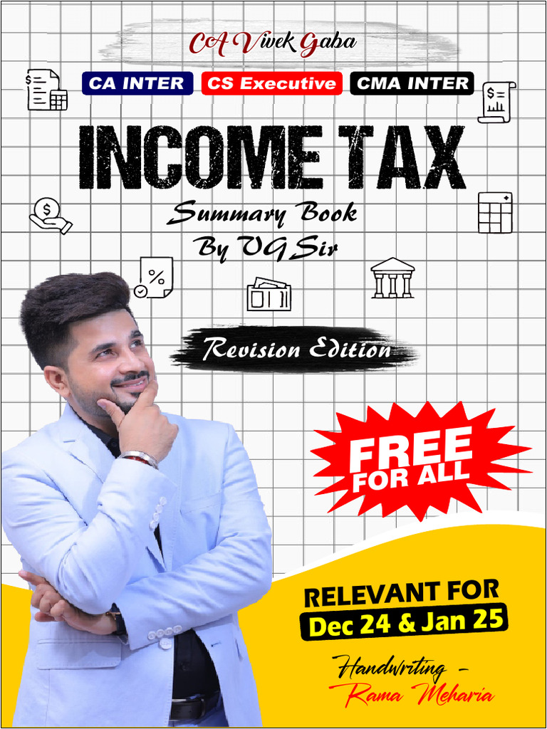 Income Tax Handwritten Summary Book by VG Sir | PDF