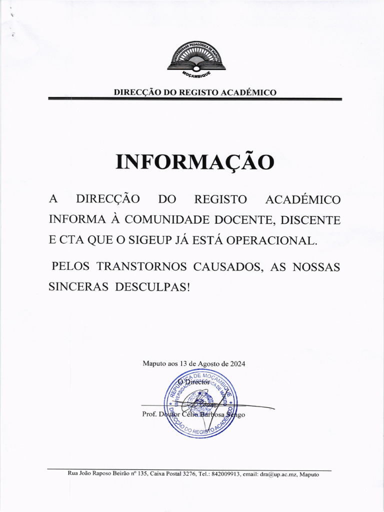 SIGEUP Operacional | PDF