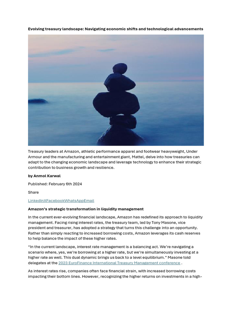 Evolving Treasury Landscape | PDF | Interest | Business