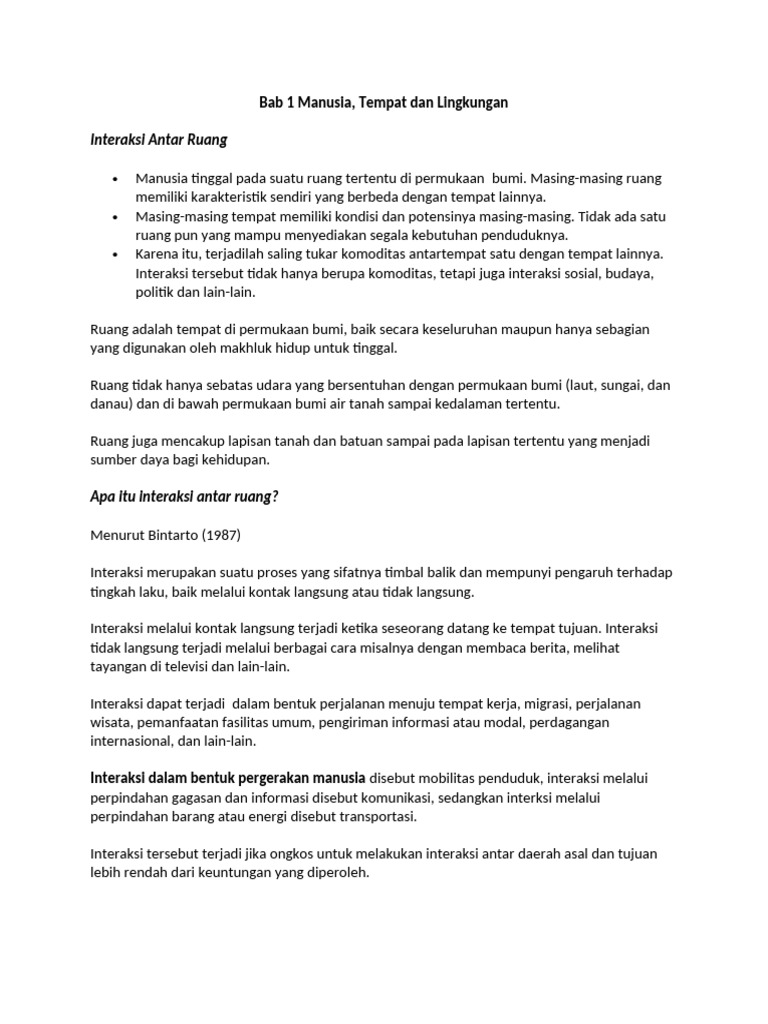 Rangkuman IPS Bab 1 | PDF