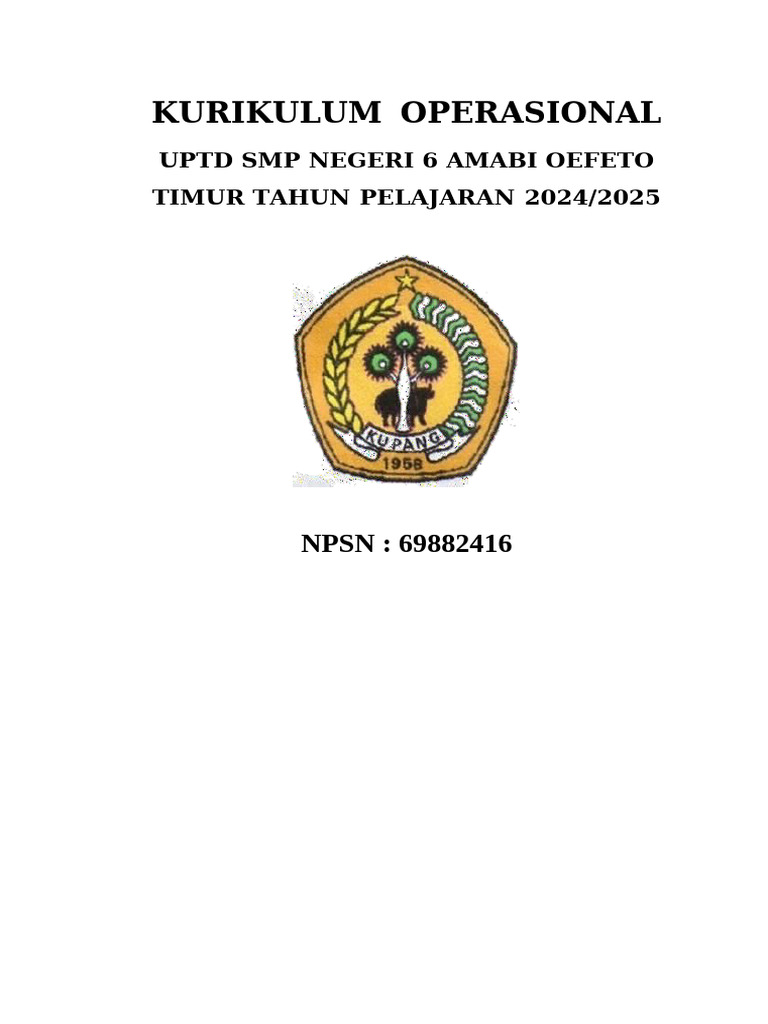 Kosp SMPN 6 Aot TP 2024-2025 | PDF