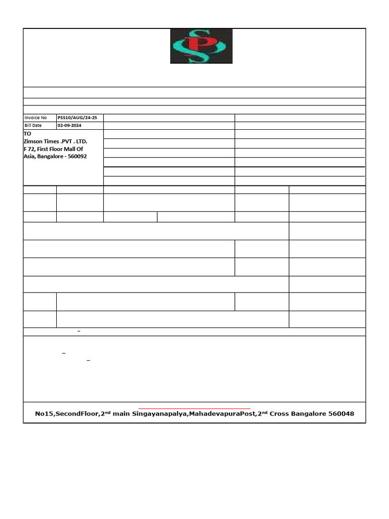 Mall of Asia Invoice AUG 2024 | PDF