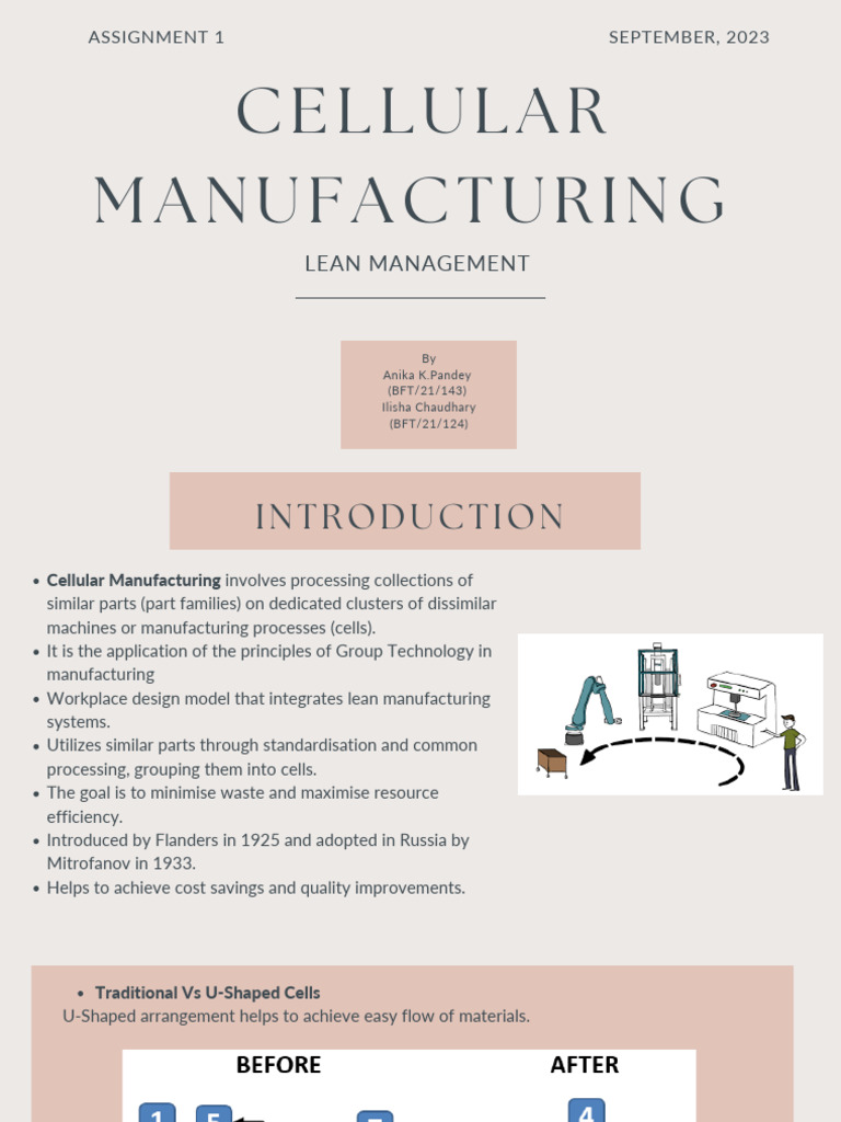 Cellular Manufacturing: Lean Management | PDF