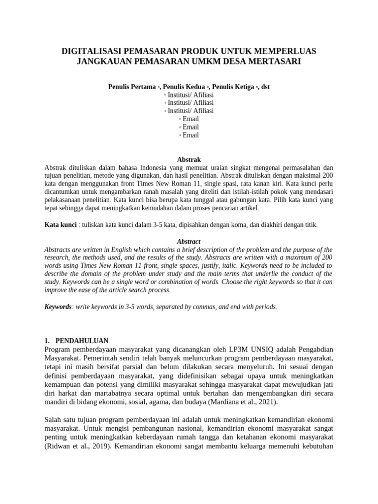 Digitalisasi Pemasaran Produk Untuk Memperluas Jangkauan Pemasaran Umkm Desa Mertasari | PDF