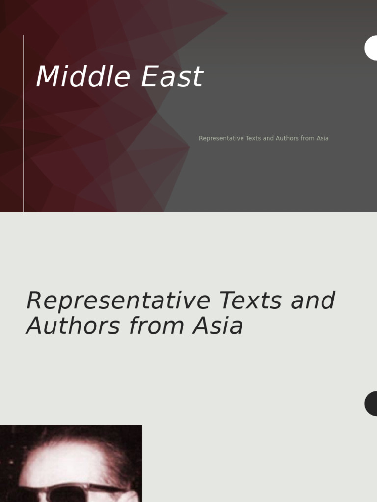 Middle East: Representative Texts and Authors From Asia | PDF