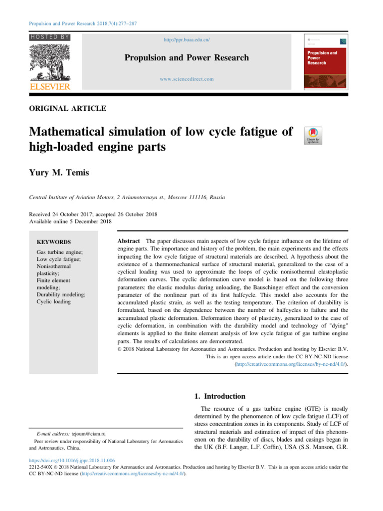 Simultion of LCF Fatigue 3 | PDF