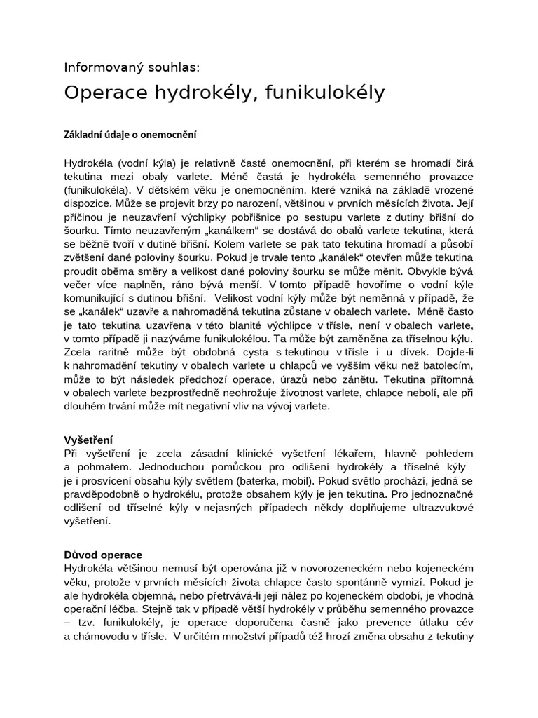 Hydrokela Varlete A Funikulu | PDF