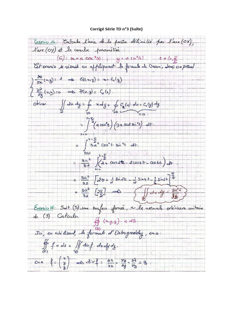 Serie TD3 - Corrigé (Suite) | PDF