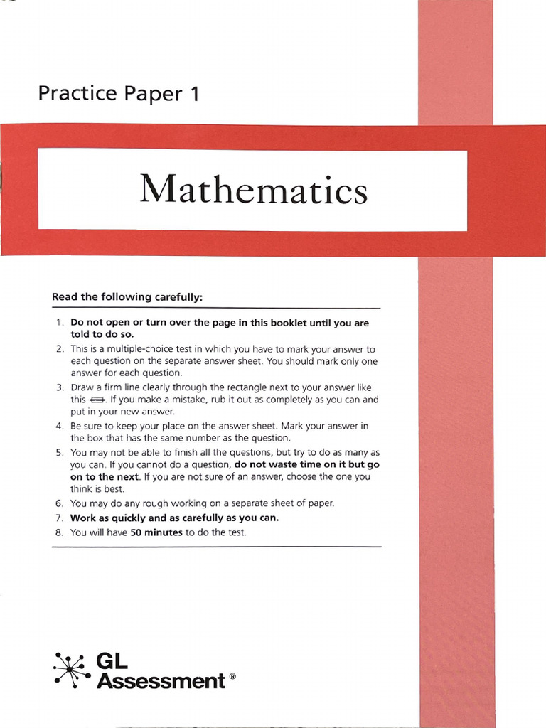 Practice Paper 1 | PDF