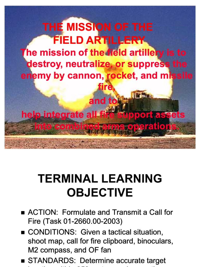 Adjust and Call for Fire | Shell (Projectile) | Field Artillery | Free ...