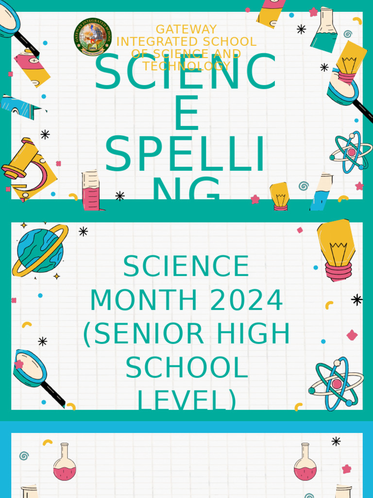 Science Spelling Quiz Bee G11 | PDF
