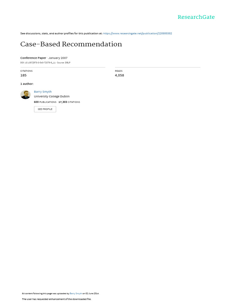 Case Based Reasoning | PDF