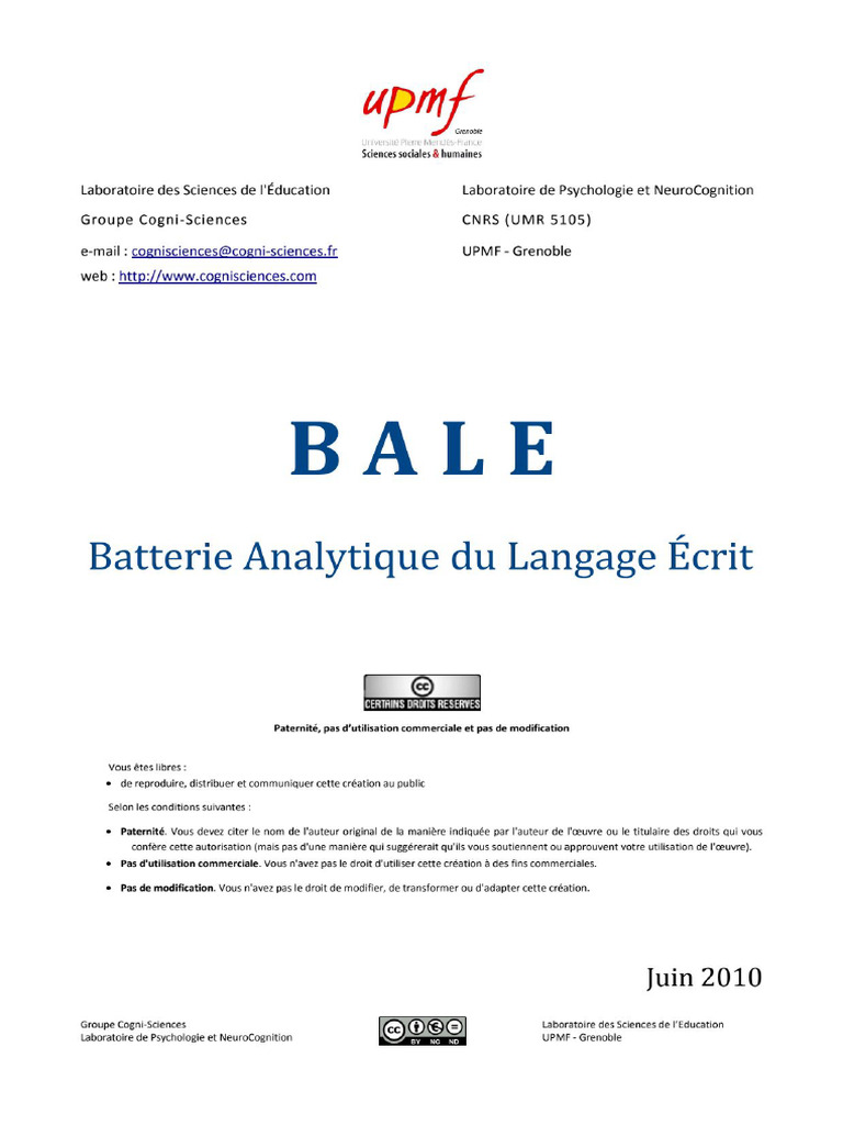 Bale Partie 1 14951 | PDF